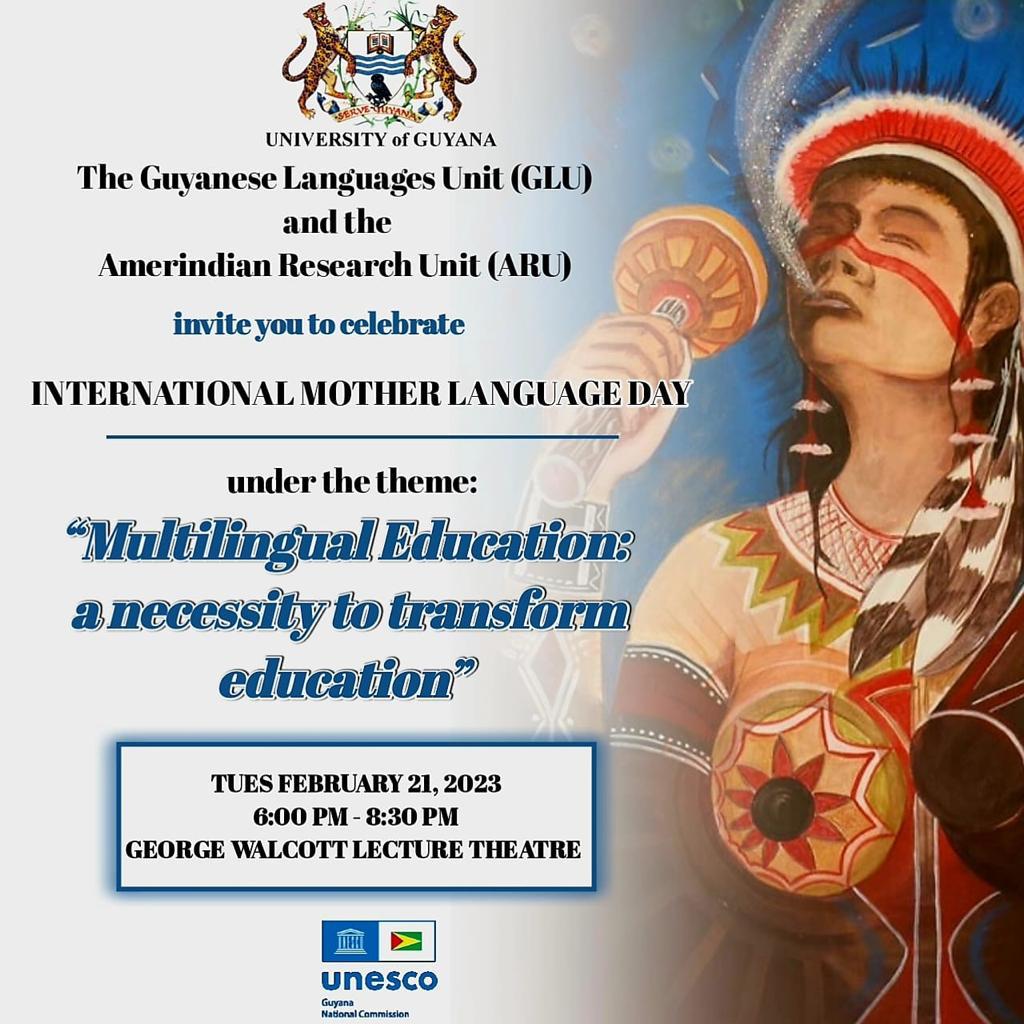 GLU, ARU to mark International Mother Language Day 2023 – The Guyanese ...